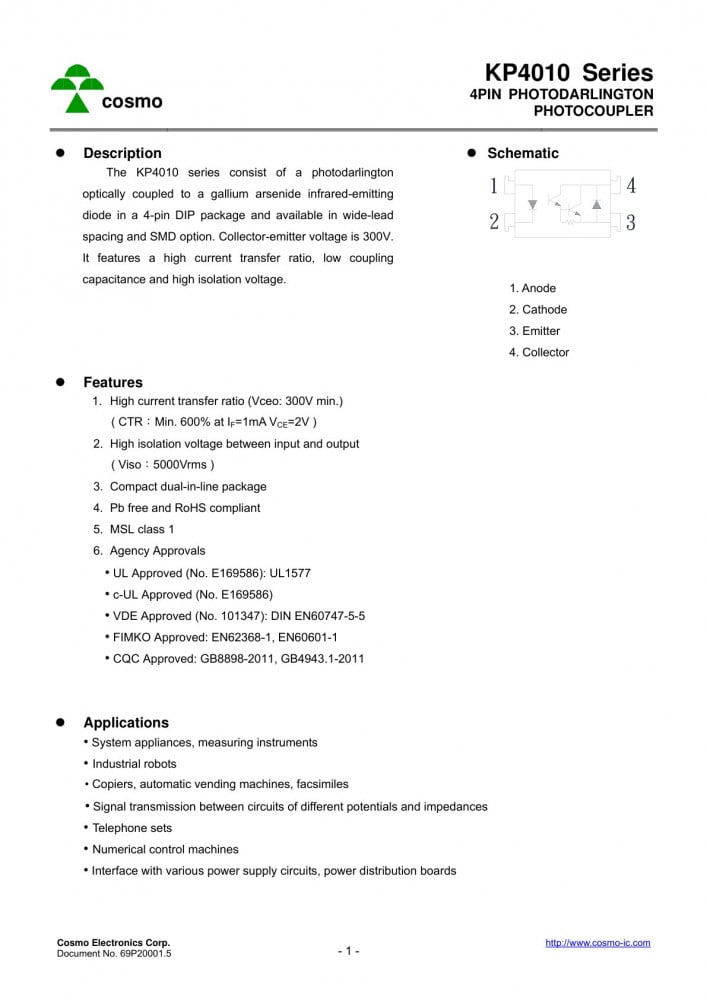 KP40102C technical document page 1