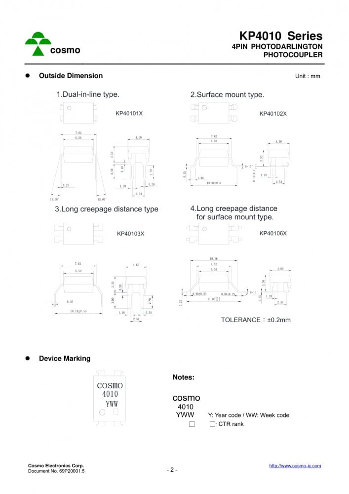KP40102C technical document page 2