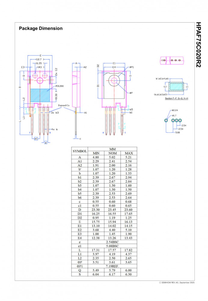 HPAF75C020R2 technical document, page 7