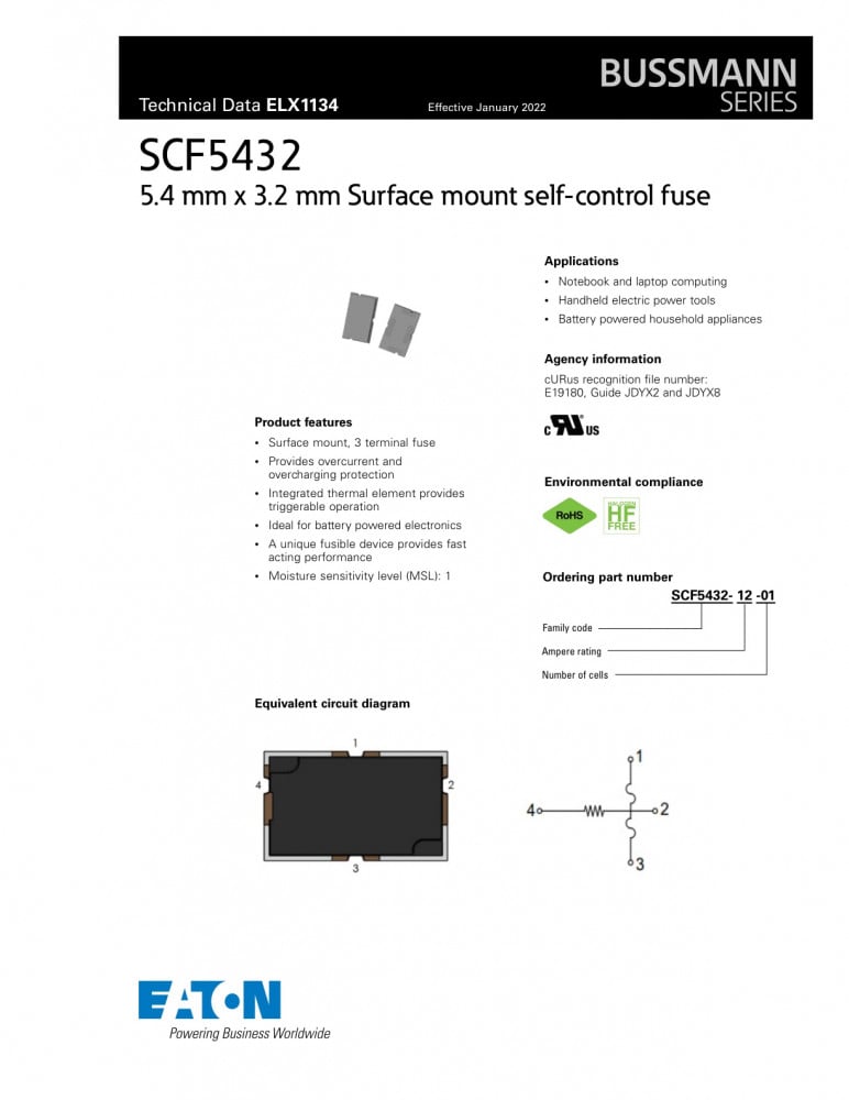 SCF5432 technical document page 1