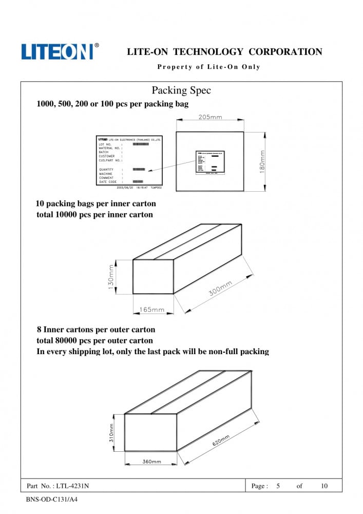 LTL-4231N datasheet page 6