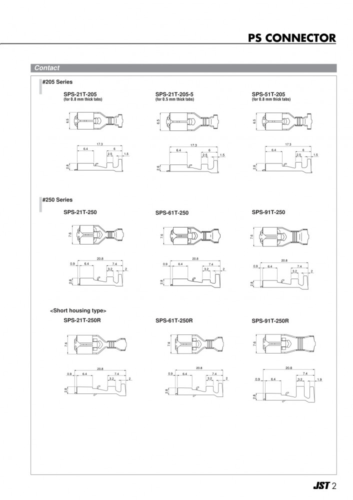 JST PS connector document page 2