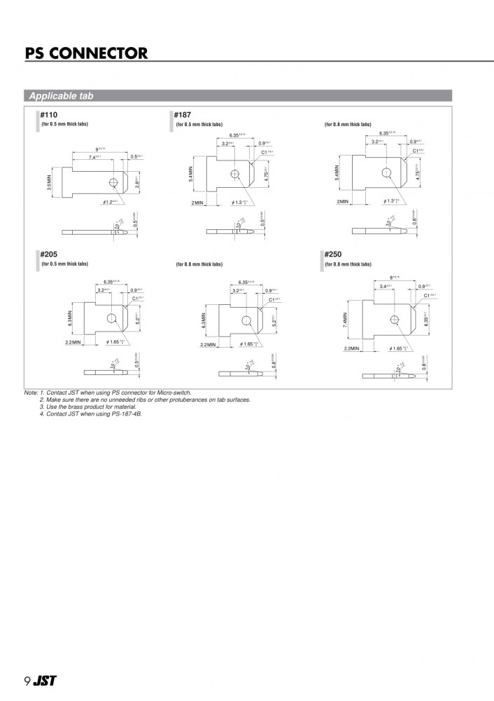 JST PS connector document page 9