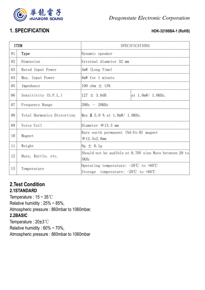 HDK-32100BA-1 datasheet page 2