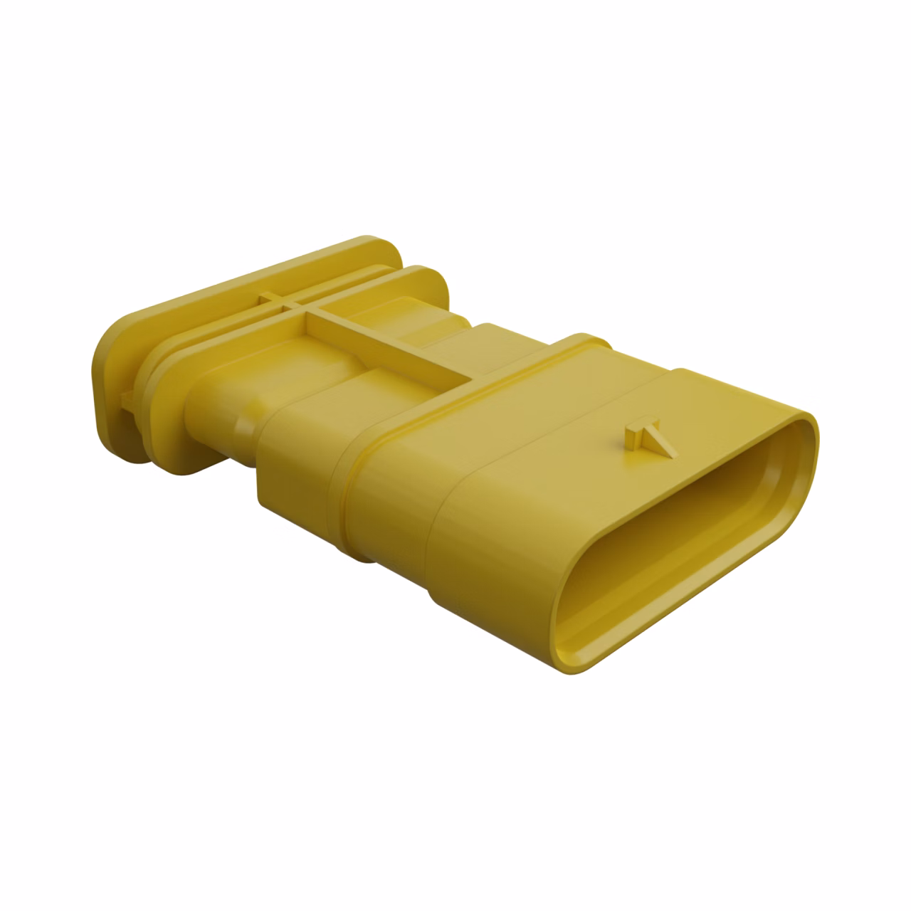 MXP120 Sealed Male Blade Connector with 7.00mm Clip-Slot, 6 Circuit, Yellow SIR Housing (T3-V2-S2 - 125°C on-engine vibration), Wire Dress Cover Interface Option 2, Key A for sale