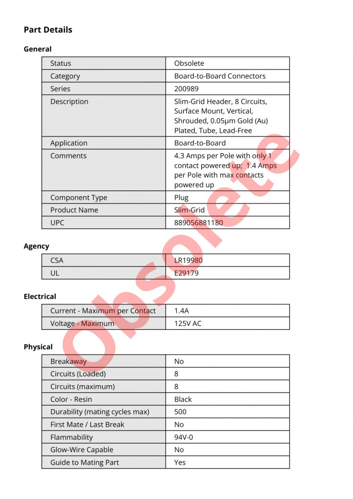 MOLEX 2009890008 technical document page 2