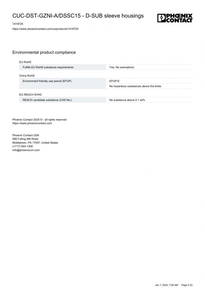 Phoenix Contact 1419725 technical document page 5