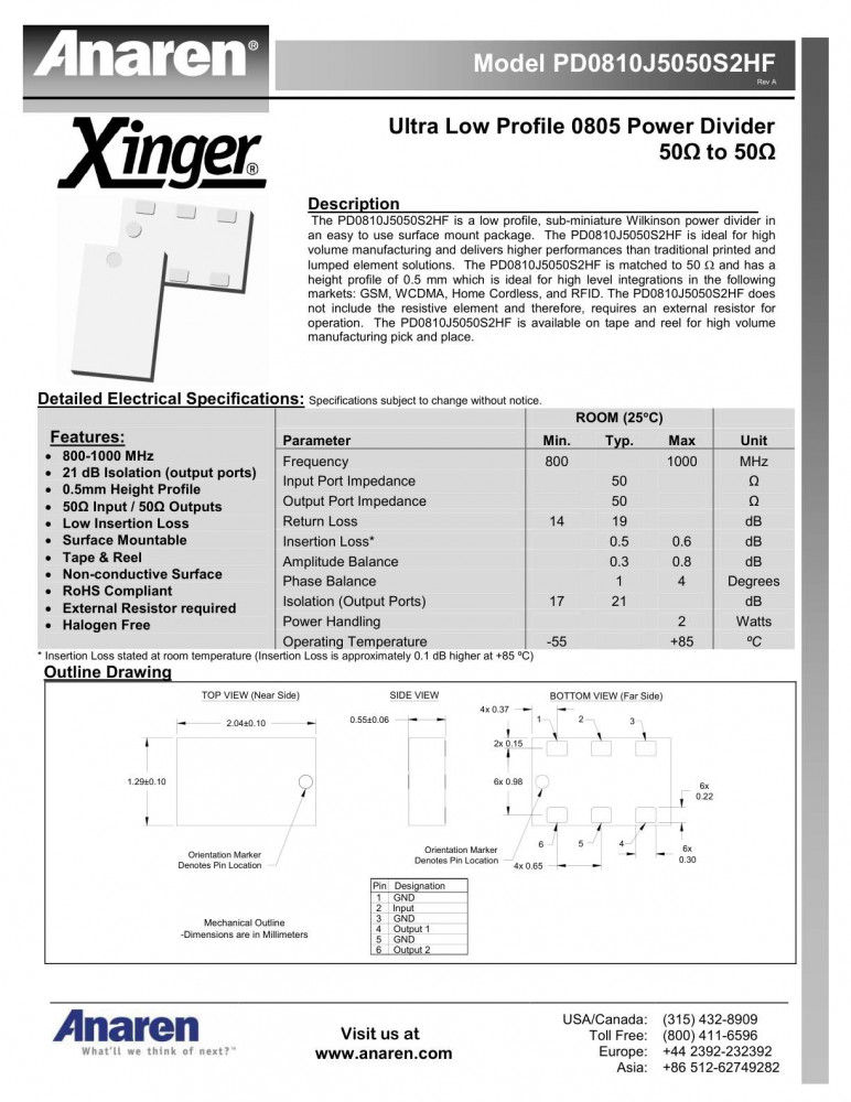 PD0810J5050S2HF datasheet page 1