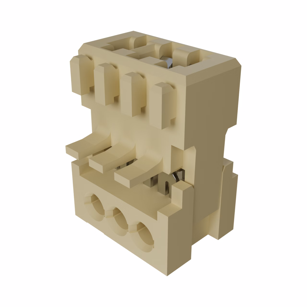 Appli-Mate RAST 2.5 IDT Connector, 2.50mm Pitch, Direct/Indirect, Female, Beaded Terminal, 3 Circuits, All Position Keys, Closed Endwalls, Polarizing Rib Between 1/2 for sale