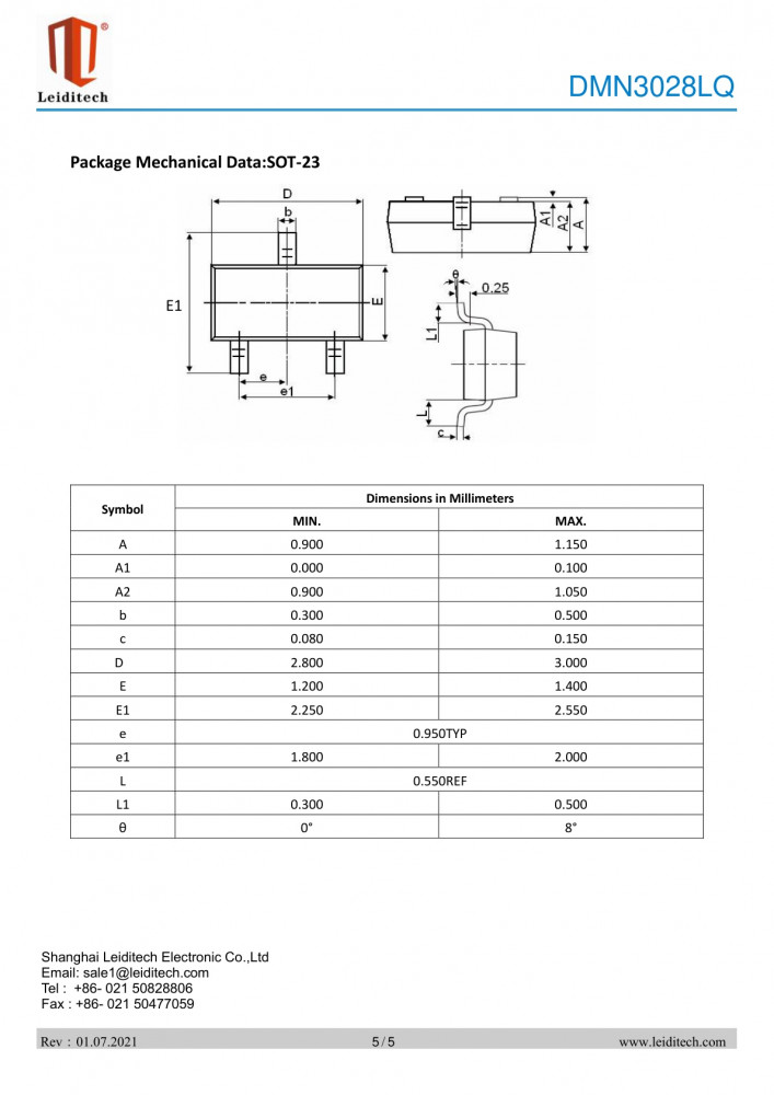 DMN3028LQ datasheet page 5