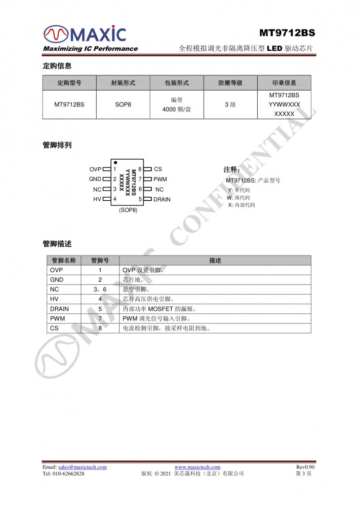 MT9712BS datasheet page 3