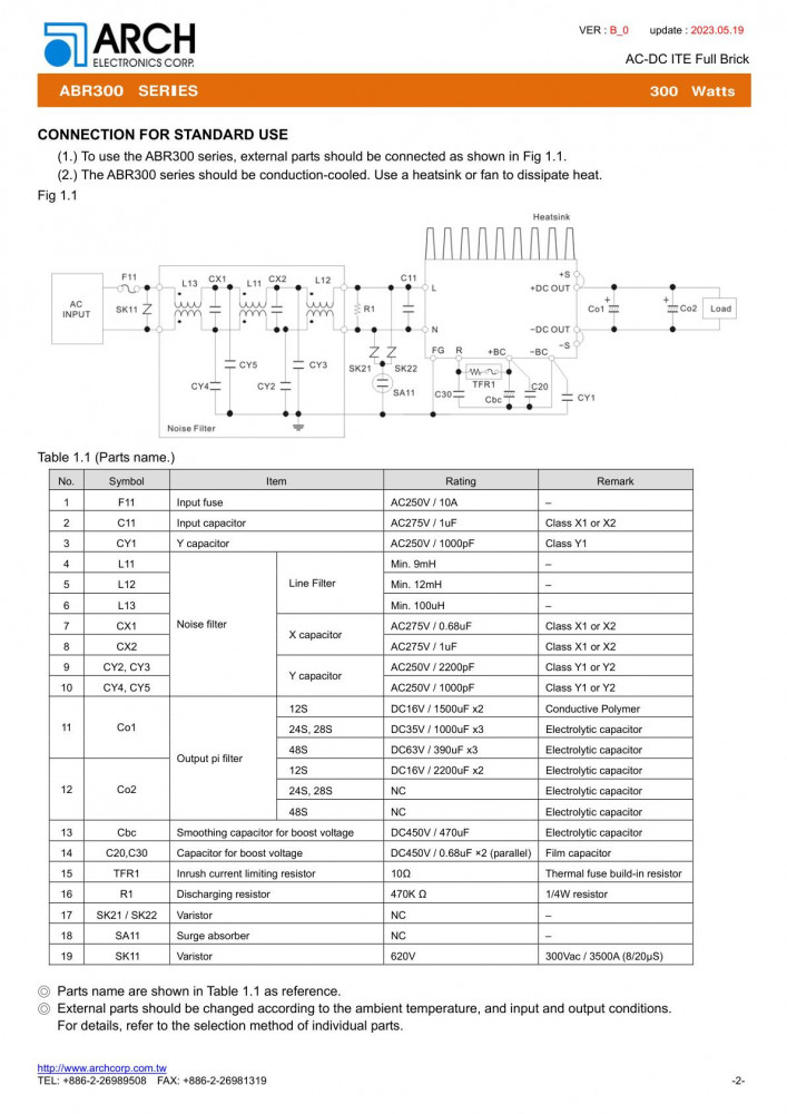 ABR300-24S standard connection and external components