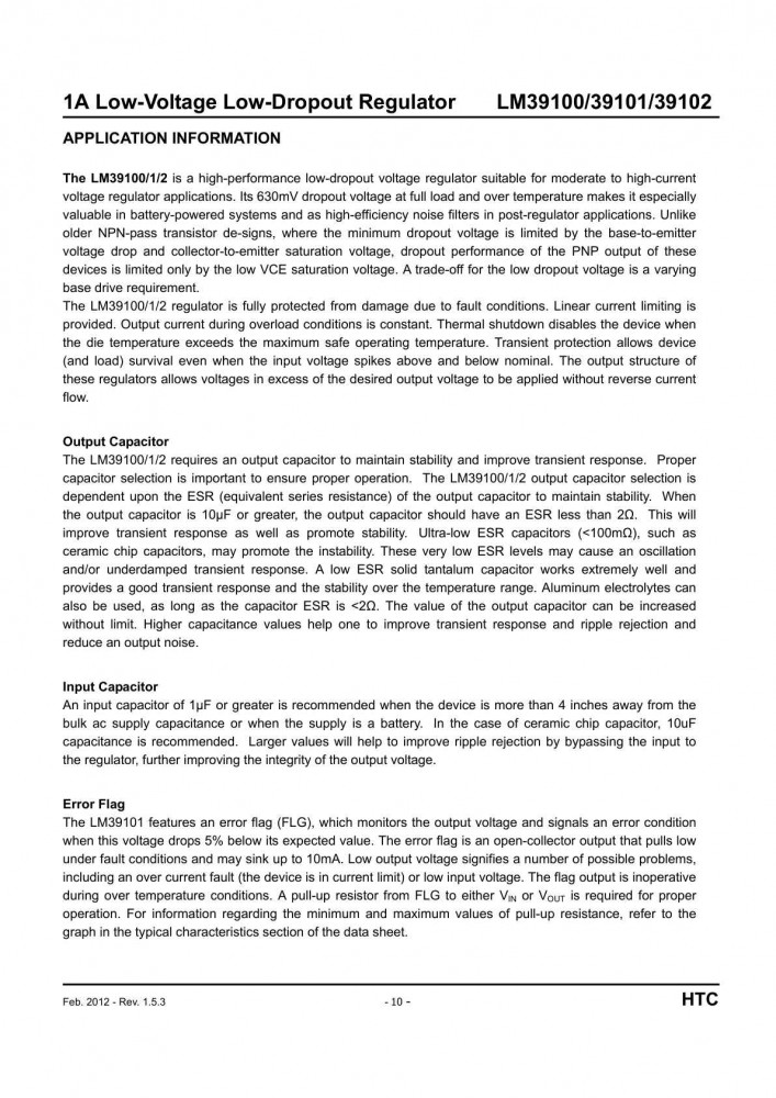 LM39100 datasheet page 10