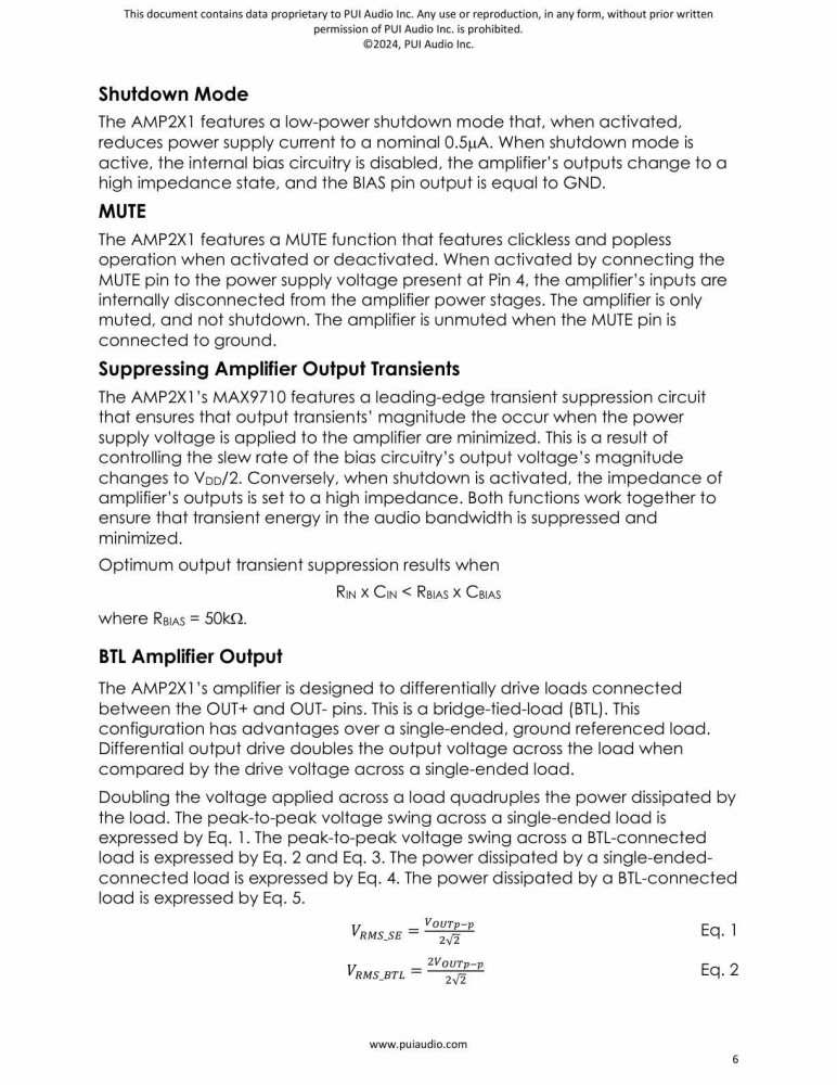 AMP2X1 datasheet page 6