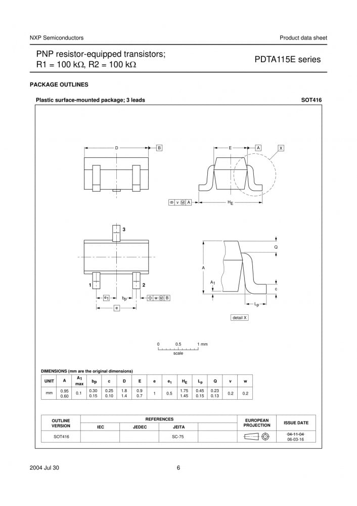 PDTA115E datasheet page 6