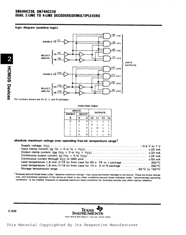 74HC239N datasheet page 4