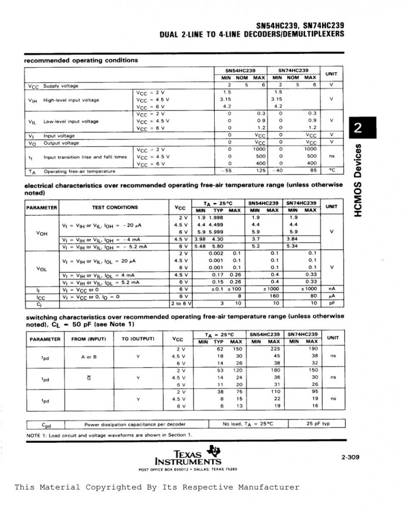 74HC239N datasheet page 5