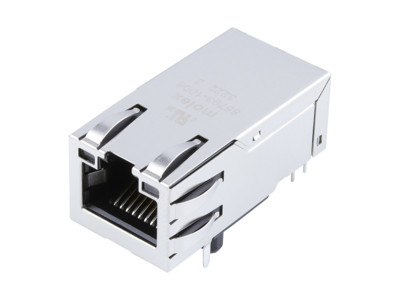 Gigabit Magnetic Jack, 2x6, with LEDs Left/Yellow-Green and Right/Yellow-Green