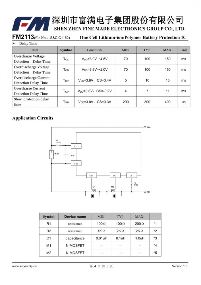 FM2113 datasheet page 4