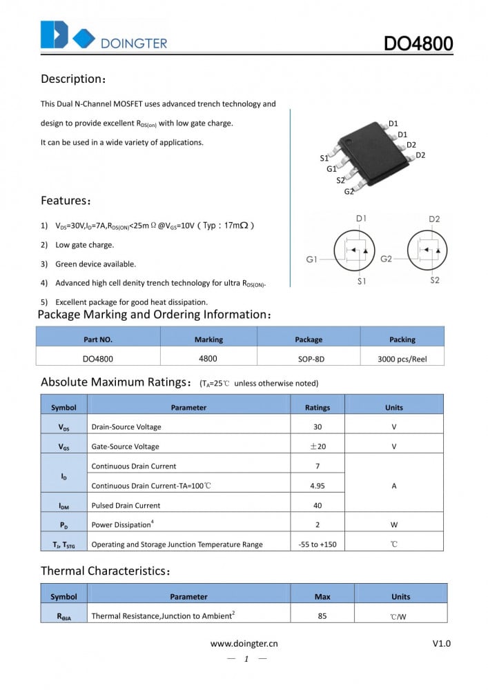 DO4800 datasheet page 1