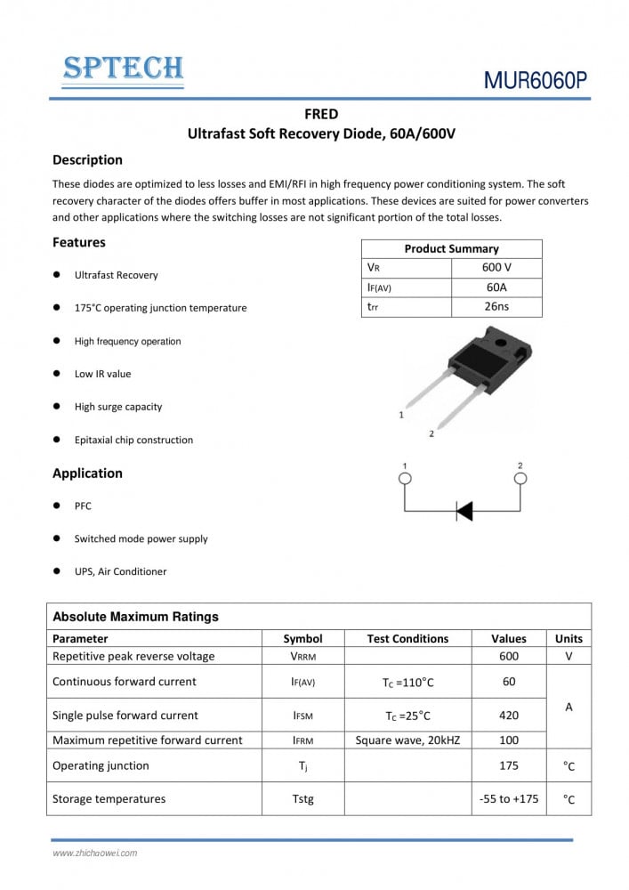 MUR6060P datasheet page 1
