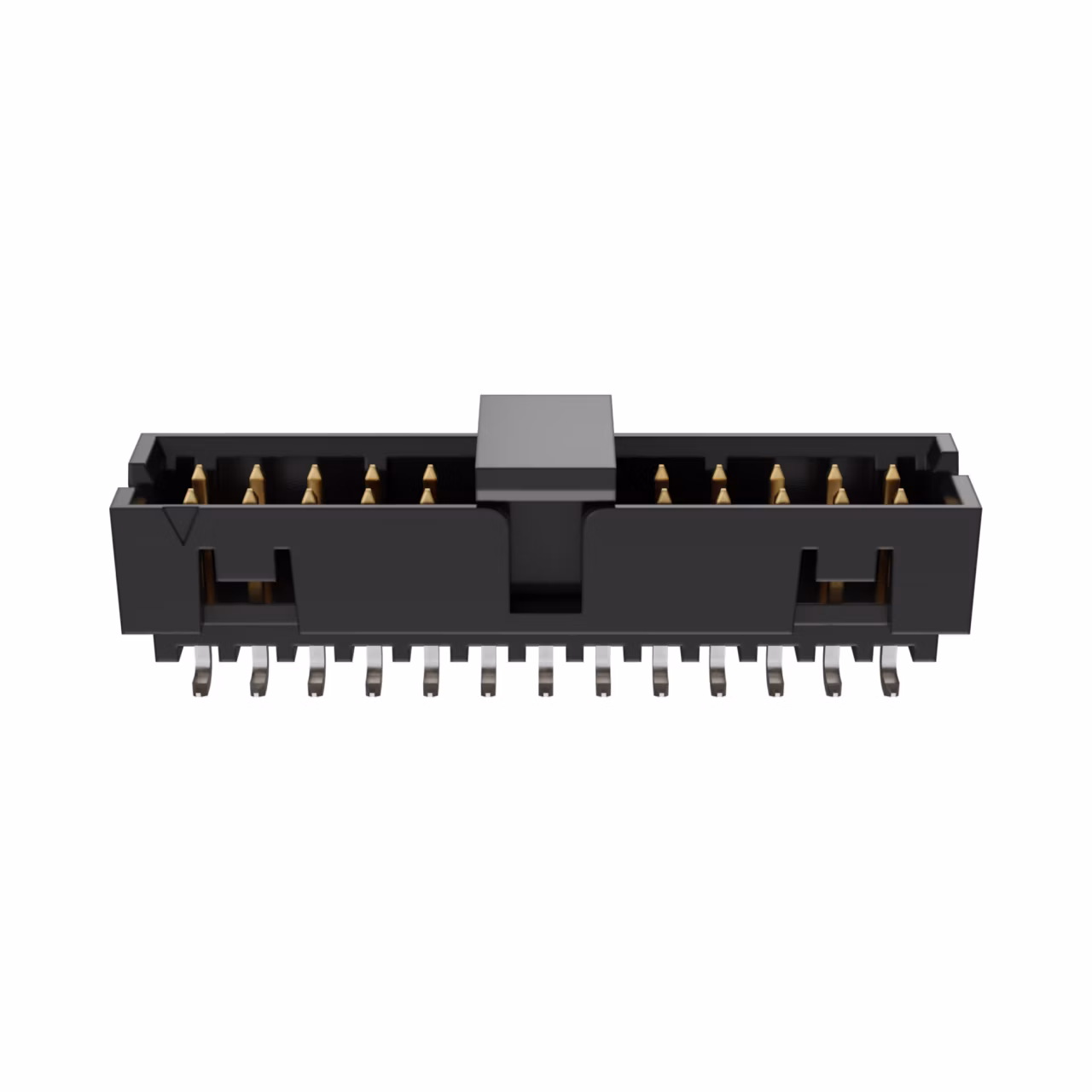 2.00mm Pitch, Milli-Grid PCB Header, Dual Row, Vertical, Surface Mount, Shrouded, 26 Circuits, 0.05µm Gold (Au) Plating, Dual Side Slots, Dual Friction Locks, Center Polarization, with Cap, Tape and Reel for sale