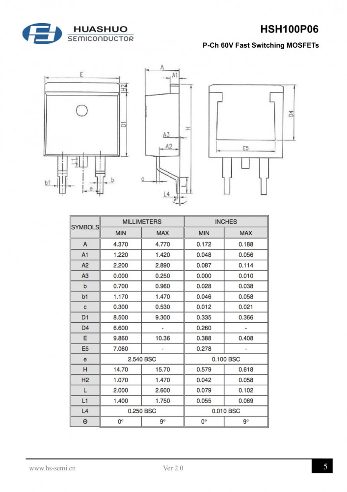 HSH100P06 datasheet page 5