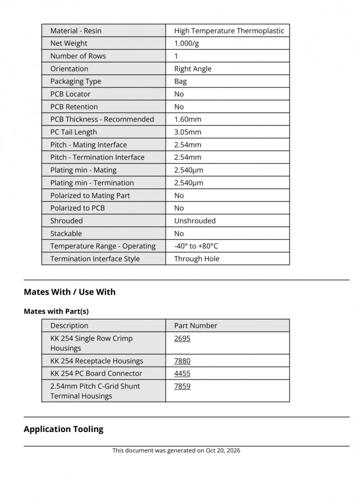 Product document image 3 for MOLEX 22288220