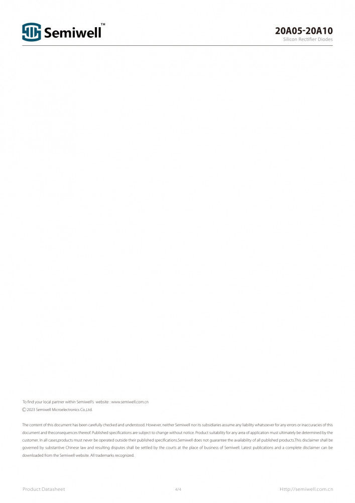 Semiwell 20A05 datasheet page 4