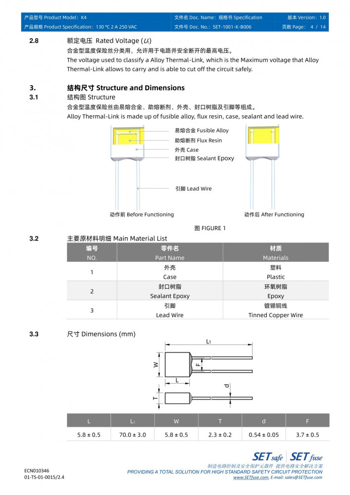 K4 datasheet page 4