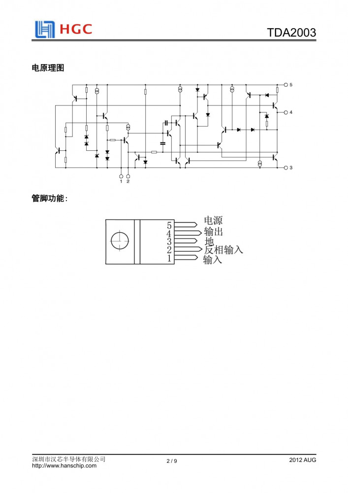 TDA2003TBG datasheet page 2