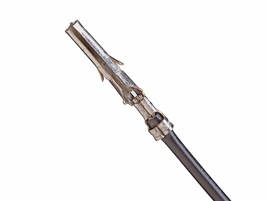 Pre-Crimped Lead MLX Male-to-MLX Male, Tin (Sn) Plating, 300.00mm Length, 18 AWG, Black