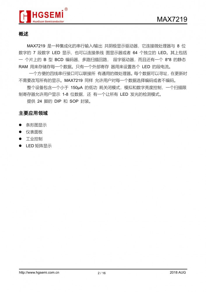 MAX7219M/TR datasheet page 2