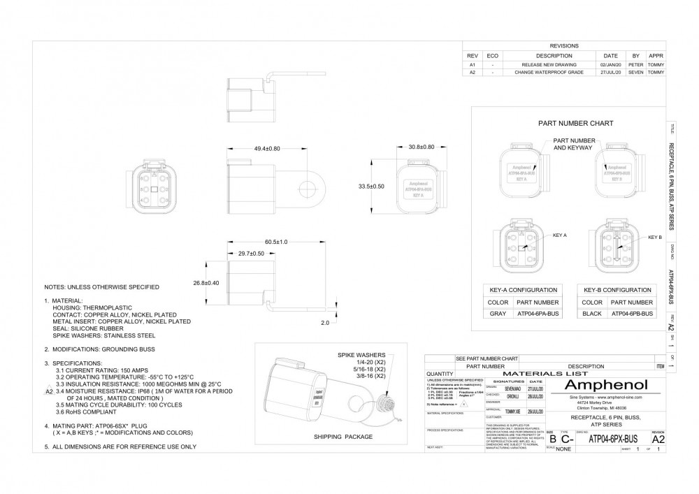 Amphenol ATP04-6PB-BUS technical drawing preview