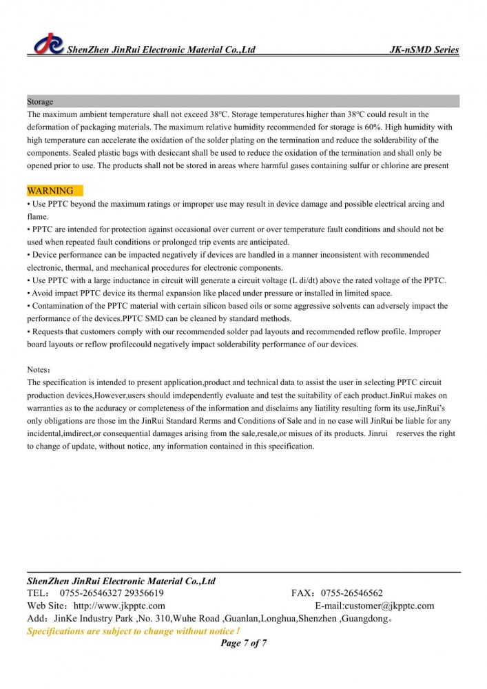 JK-nSMD datasheet page 7