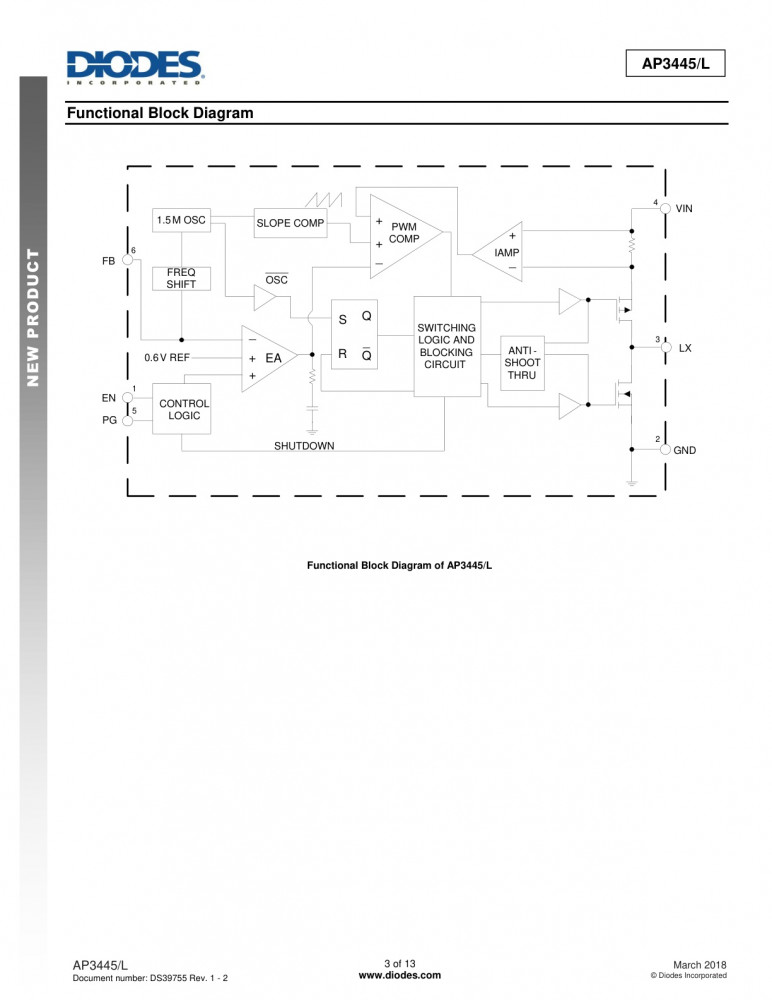 AP3445LW6-7 datasheet page 3