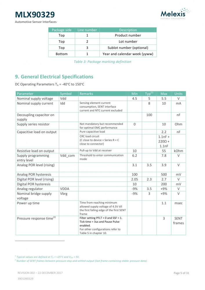 MLX90329 datasheet page 5