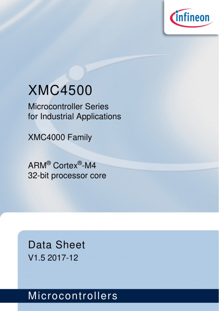 XMC4500 data sheet page 1