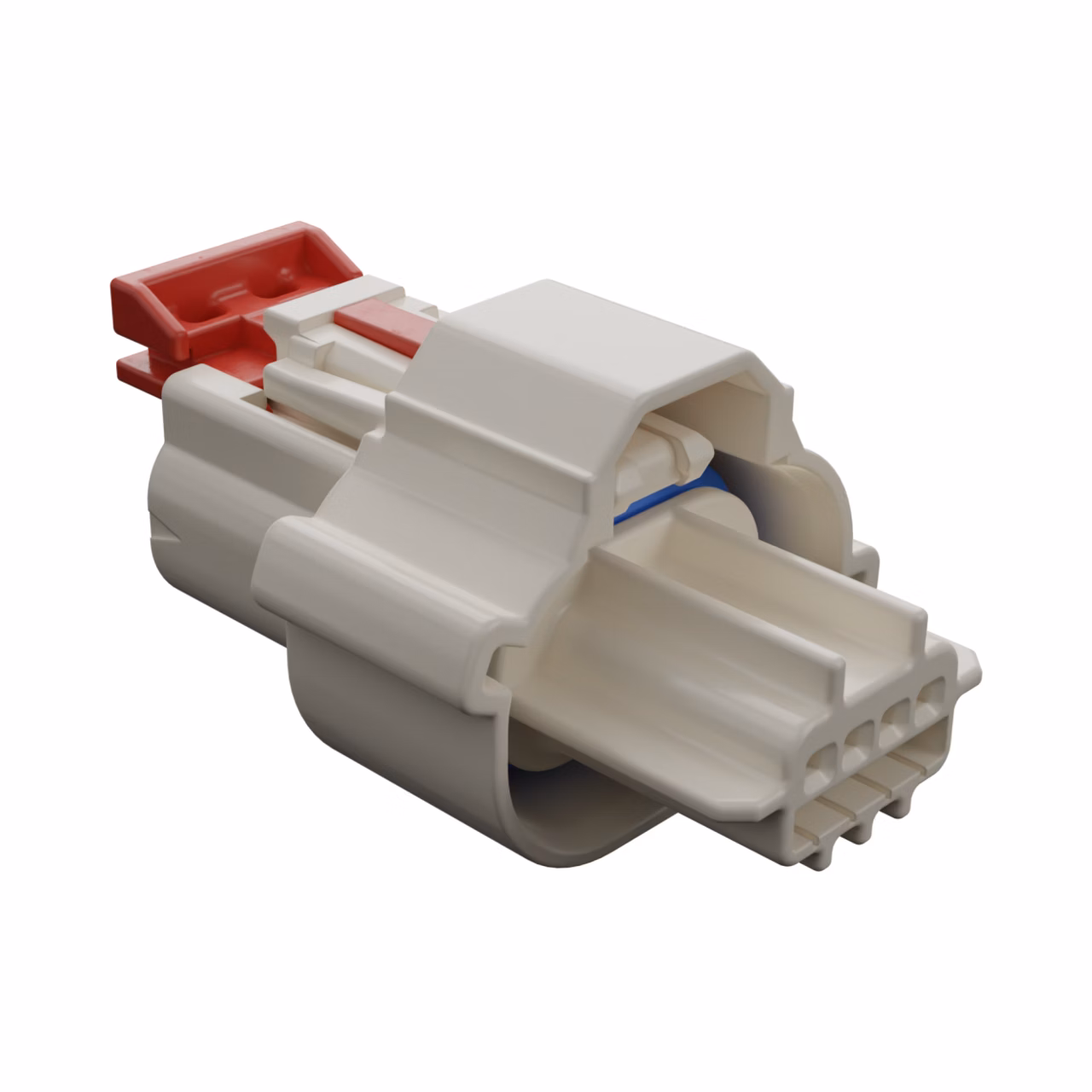 Squba Sealed Receptacle Assembly with CPA, 1.80mm Pitch, Single Row, 4 Circuits, Natural for sale