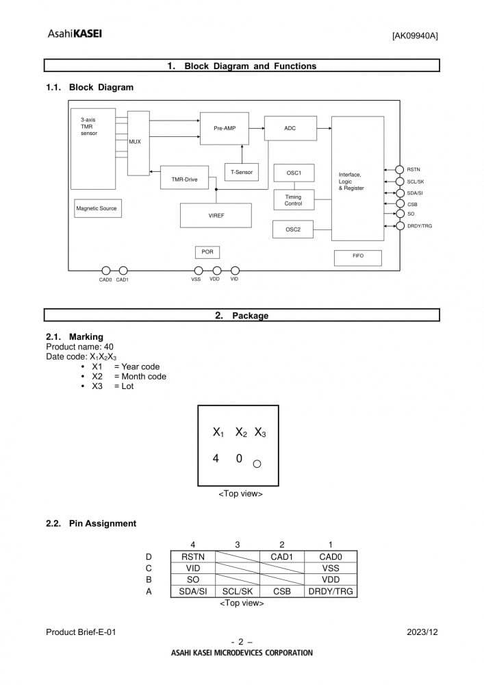 AK09940A technical document page 2