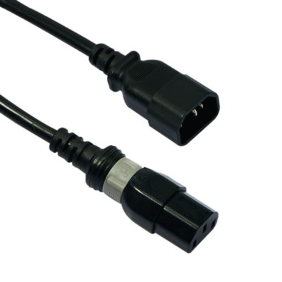 Set of 10 power cords C14-C13 1m black serverside locking for sale