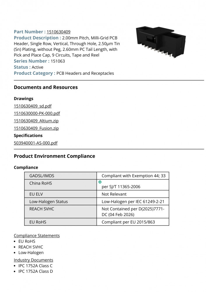Molex Milli-Grid application specification page 1