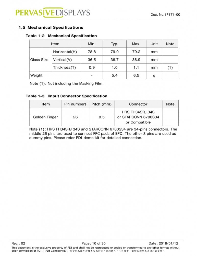 E2287CS091 specification page 10