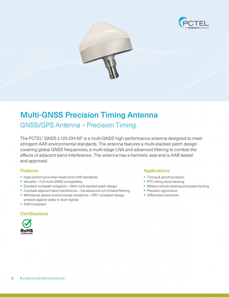 GNSS-L125-DH-NF technical document page 2