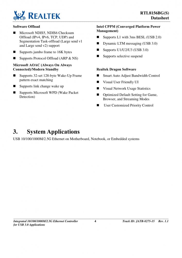 RTL8156BG-CG datasheet page 10