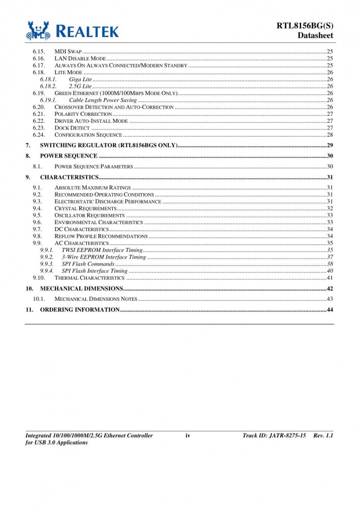 RTL8156BG-CG datasheet page 4