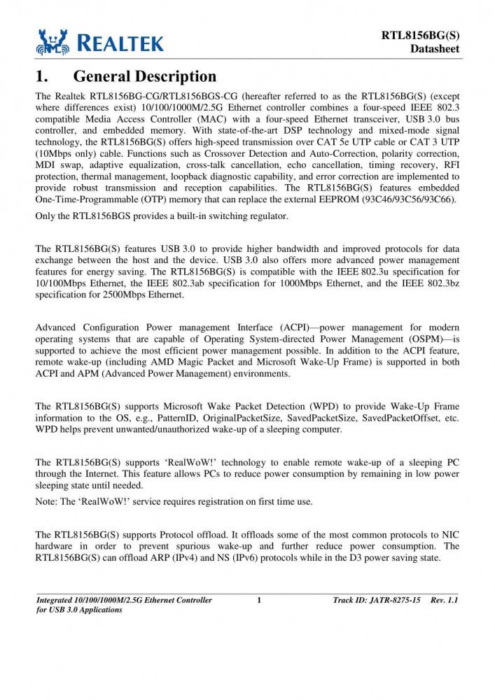 RTL8156BG-CG datasheet page 7