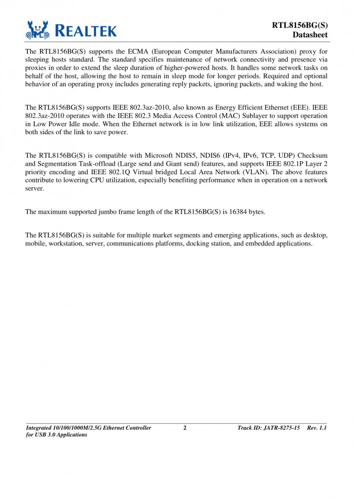 RTL8156BG-CG datasheet page 8