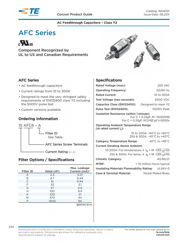 AFC Series catalogue page 1
