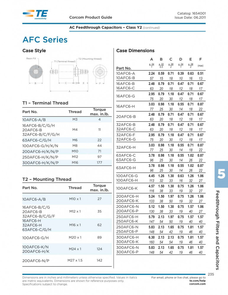 AFC Series catalogue page 2